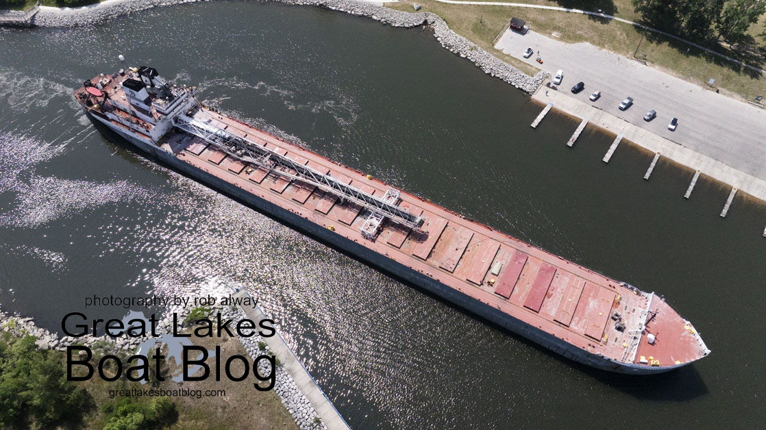 Manitowoc departs Manistee, July 16, 2025 – Great Lakes Boat Blog